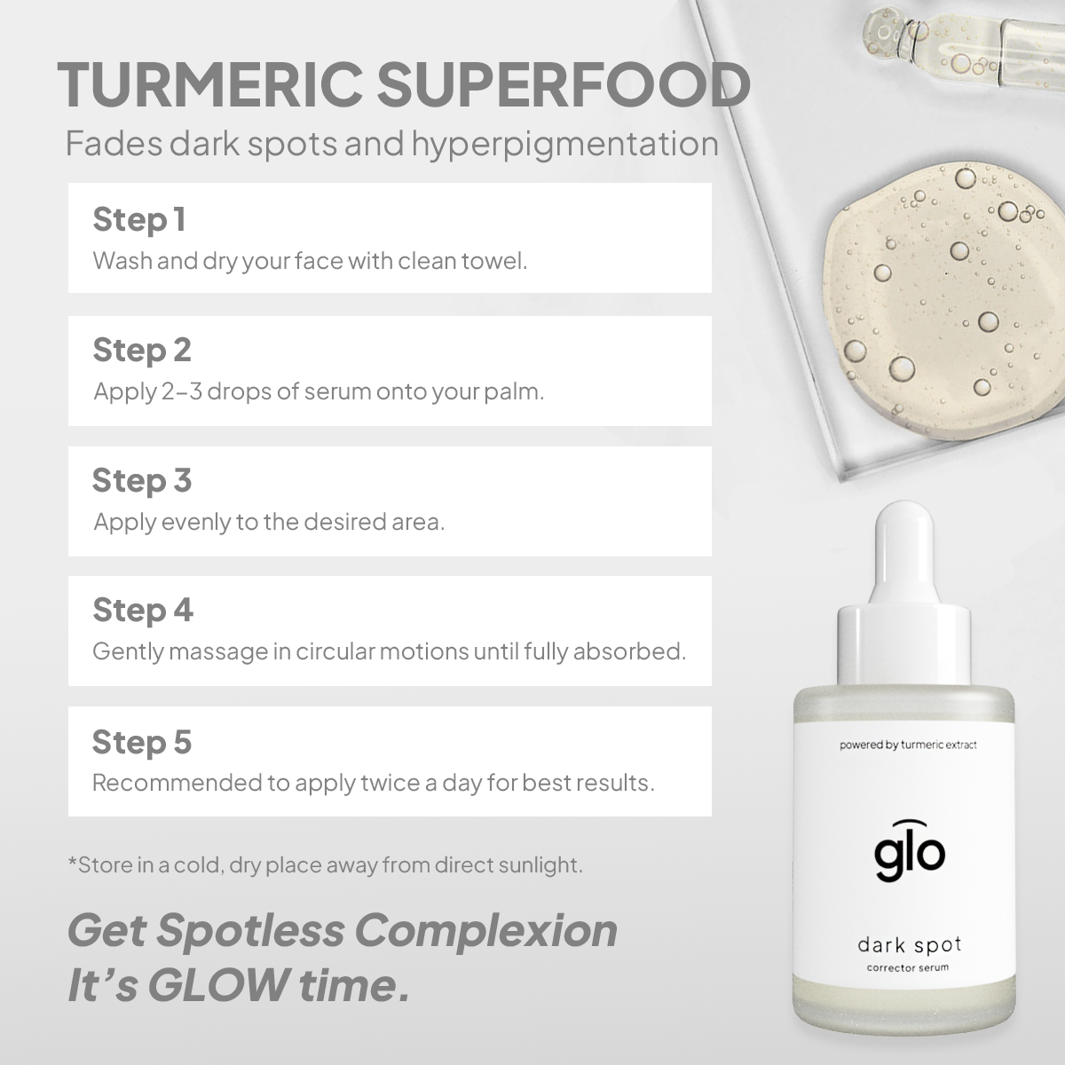 Turmeric Dark Spot Corrector Serum – Glo7